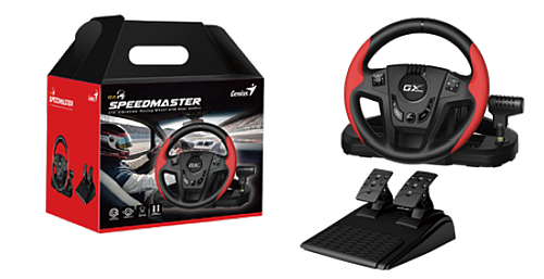 לקובץ הגה מרוצים דוושות וידית הילוכים GENIUS SpeedMaster | סימולטורים